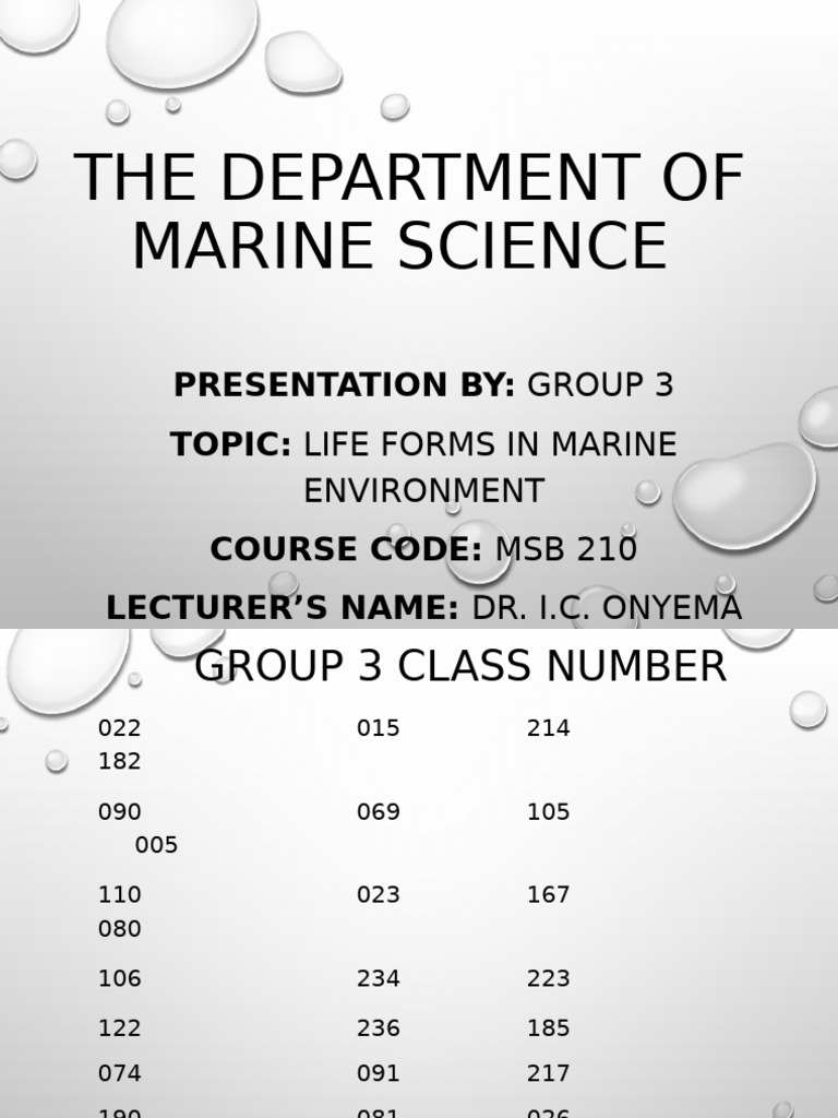 Marine Life Forms Overview | PDF | Microorganism | Plankton