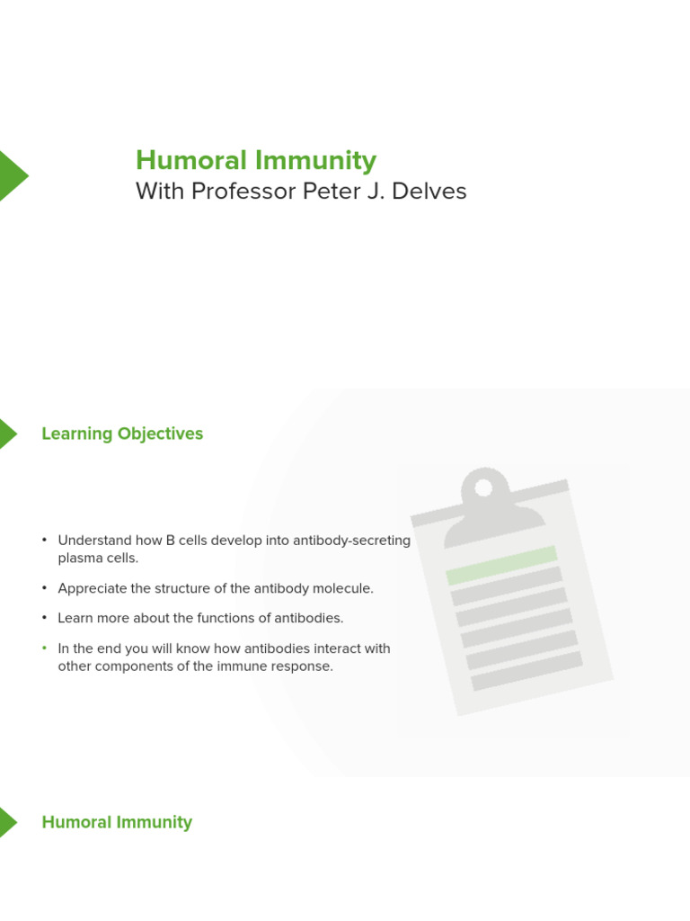 08 Slides Humoral Immunity | PDF | Antibody | Immunoglobulin G