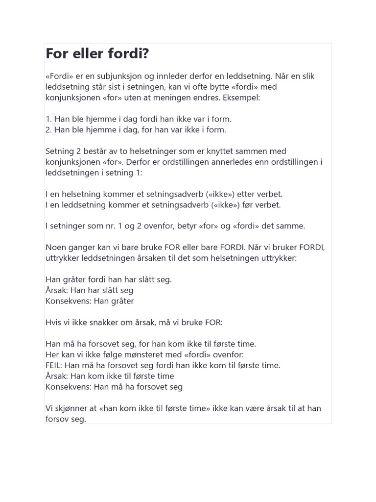 For Eller Fordi | PDF