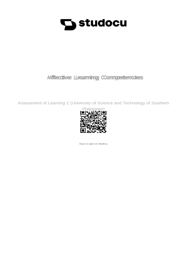 affective-learning-competencies-converted | PDF | Attitude (Psychology ...