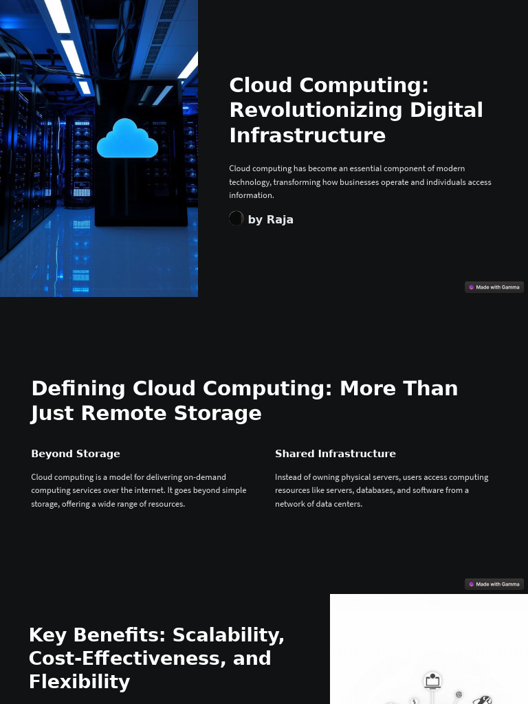 Cloud Computing Revolutionizing Digital Infrastructure | PDF | Cloud Computing | Software As A ...