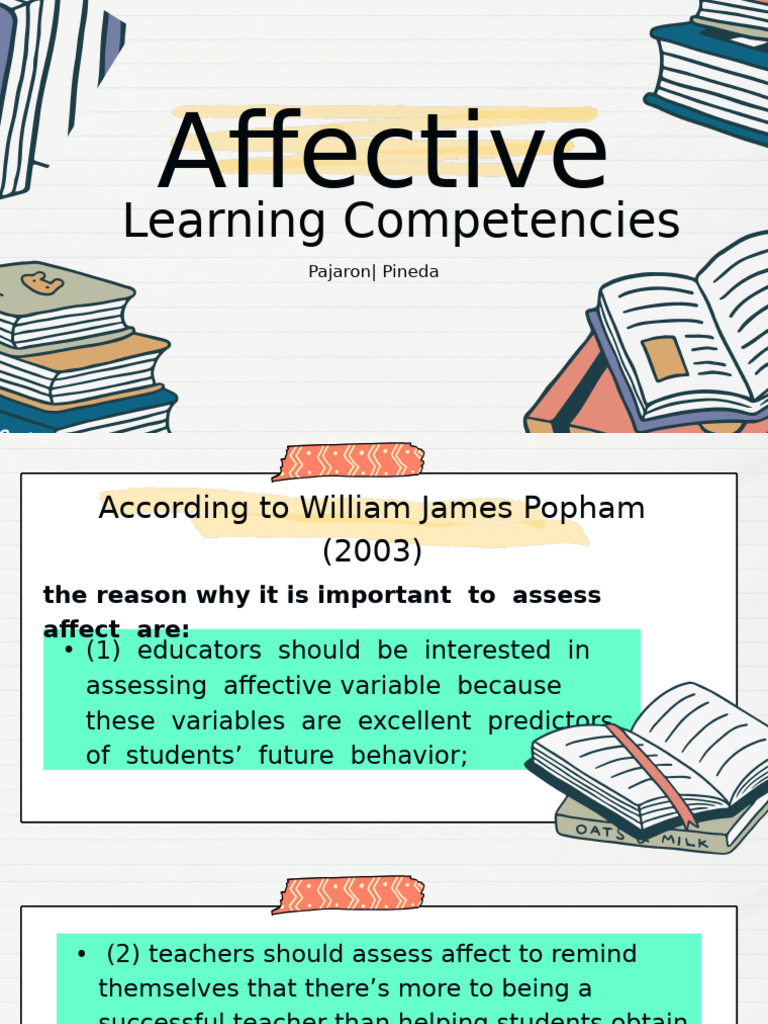Affective Learning Competencies | PDF | Affect (Psychology) | Attitude (Psychology)