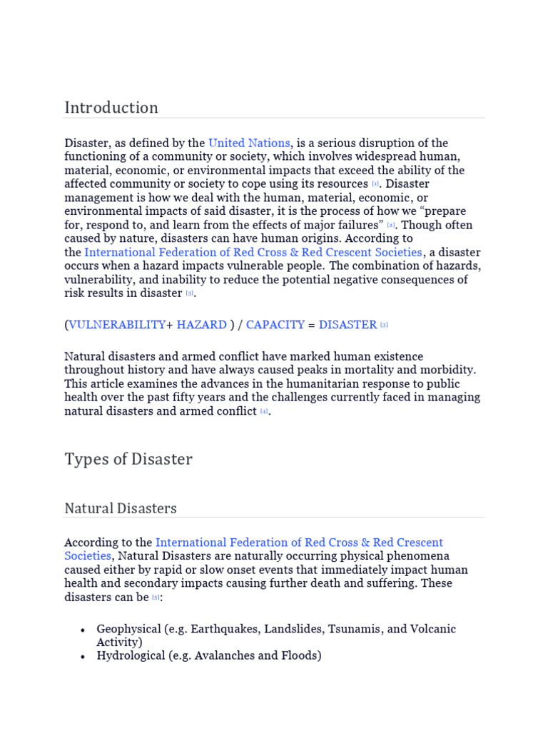 Report Disaster Management | PDF | Natural Disasters | Emergency Management
