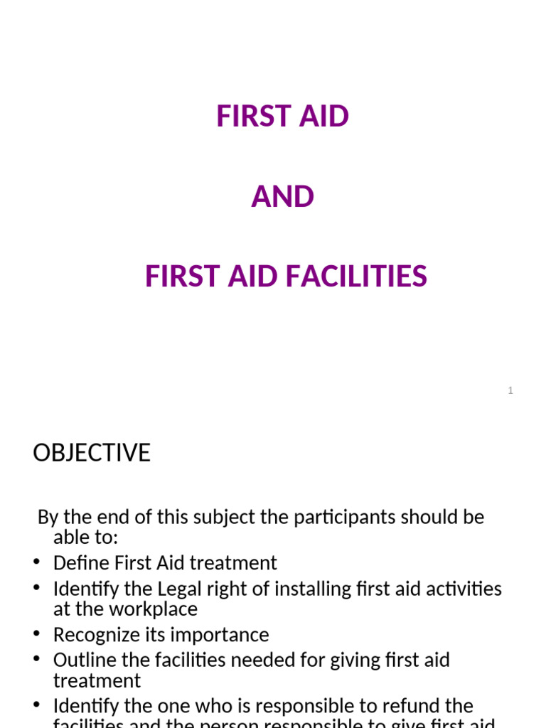 First Aid Essentials for Workplace Safety | PDF | First Aid | Personal ...