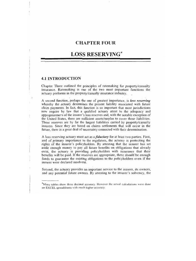 Introduction To Ratemaking and Loss Reserving For Property and Casualty ...