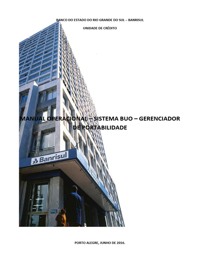 Manual Operacional Buo v8 | PDF | Crédito | Finanças e Administração de ...