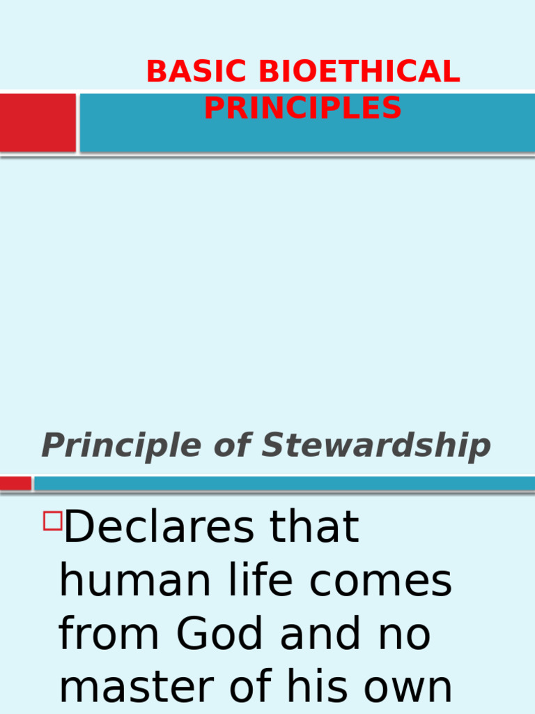 Basic Bioethical Principles | PDF