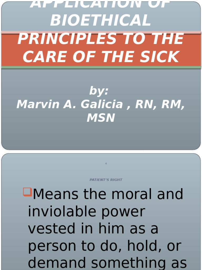 Application of Bioethical Principles To The Care of 3 | PDF | Informed ...