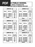 Class Wise Seating Plan for Exams | PDF