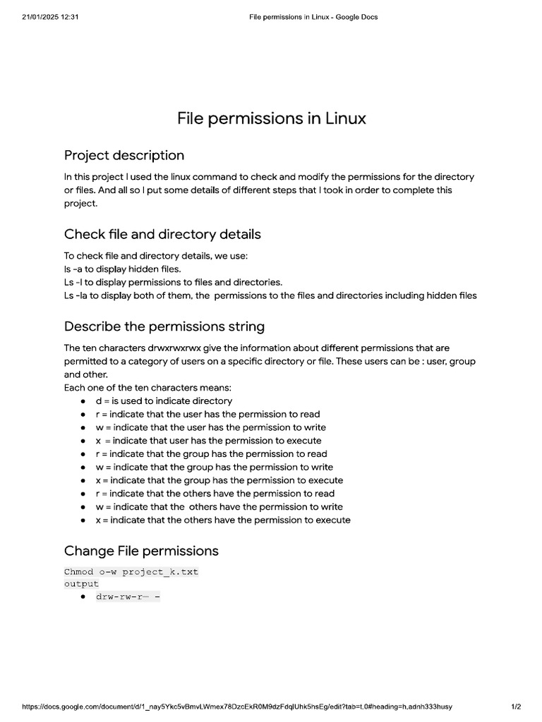 Linux Project | PDF