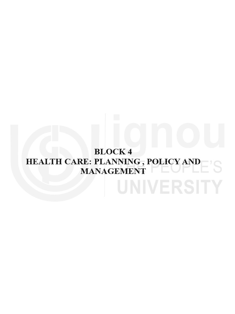 Block 4 | PDF | Health Care | Health Policy