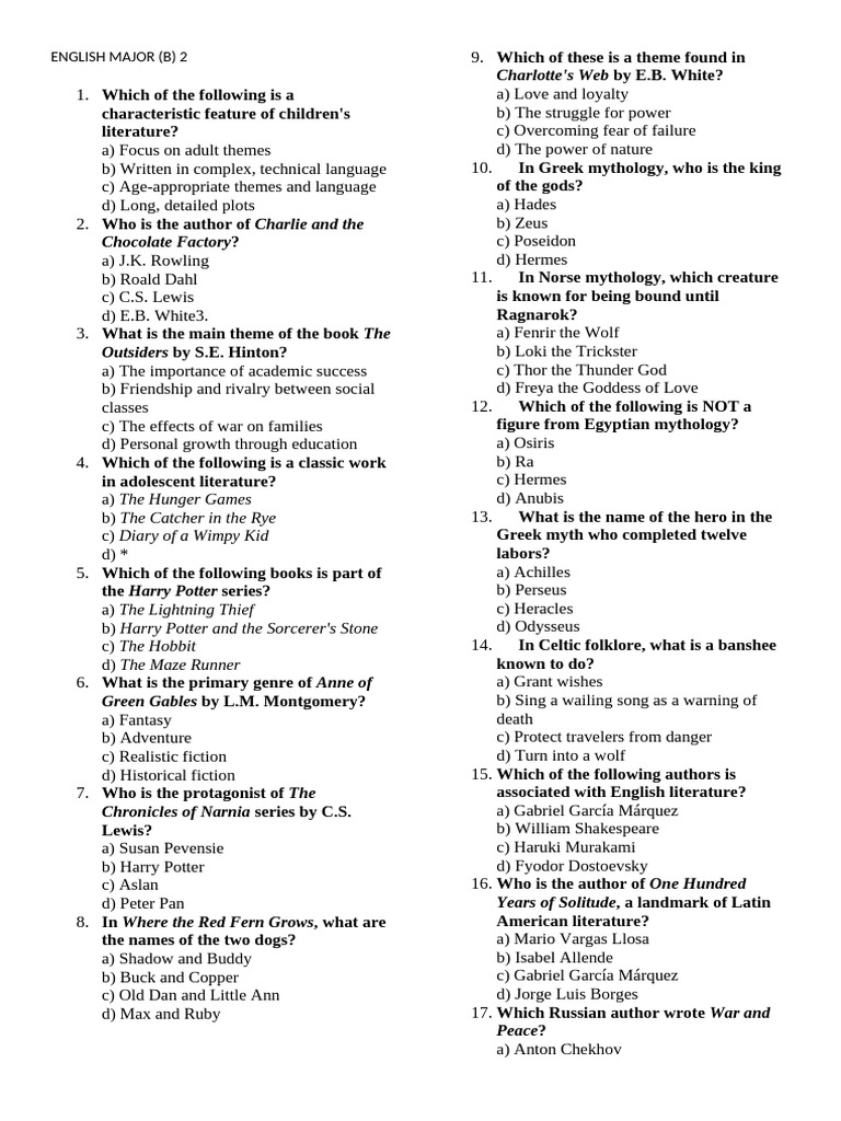 English Major B2 | PDF