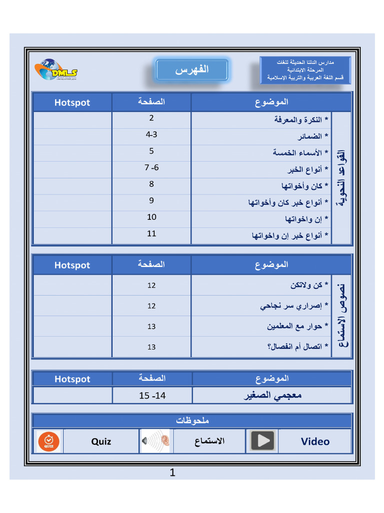 Arabic Sheet G6 - T1 | PDF
