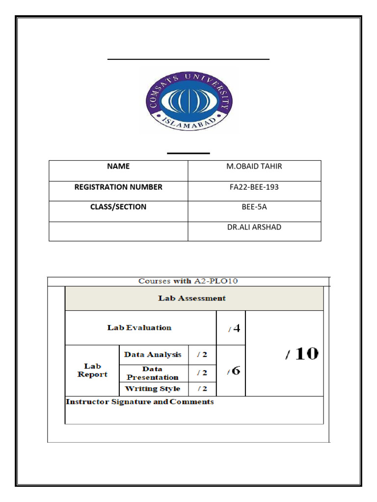 LAB REPORT 10 CS | PDF
