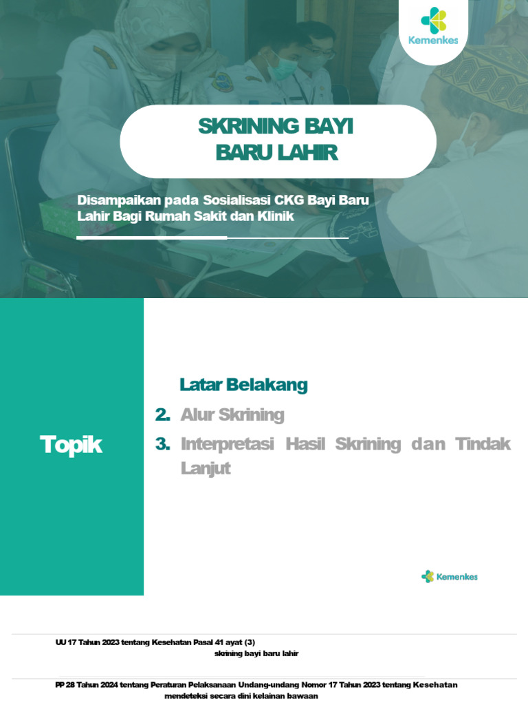 Skrining Kesehatan Bayi Baru Lahir | PDF