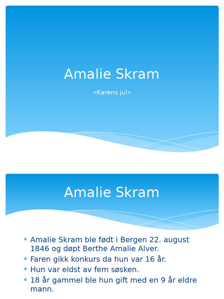 Amalie Skram | PDF