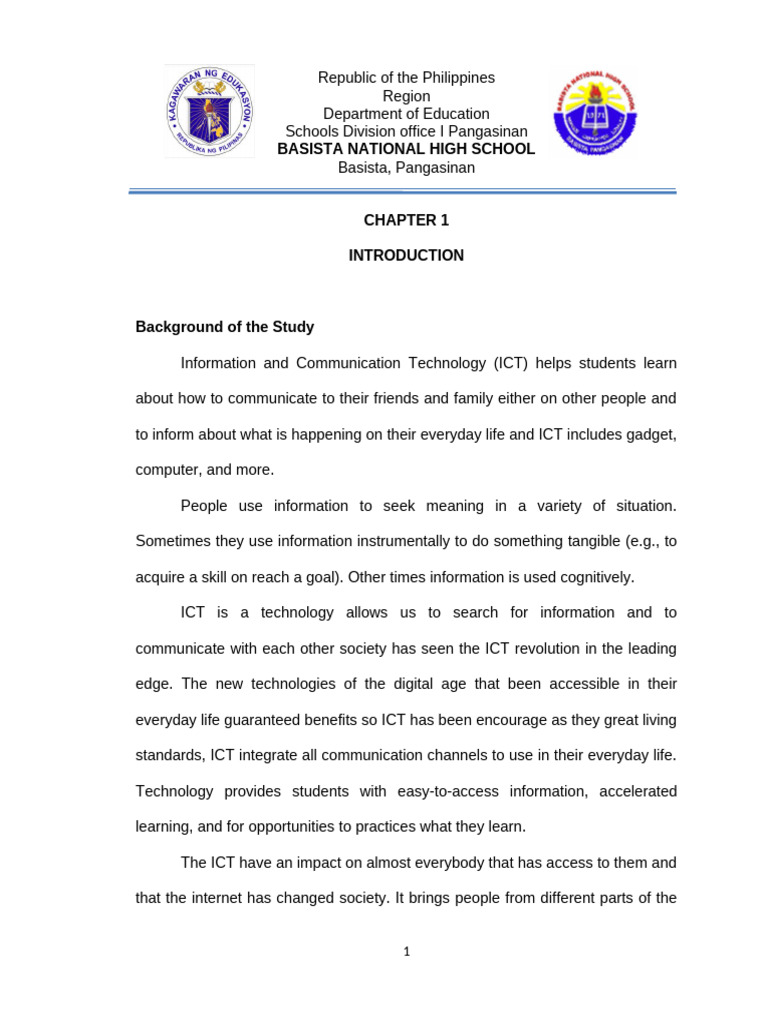 GROUP 2 PR2 Chapters 1 3 | PDF | Educational Technology | Survey Methodology