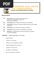 Tipos de Oraciones en Espanol Una Guia Completa | PDF | Oración ...