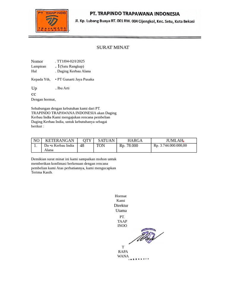Loi Daging Alana | PDF