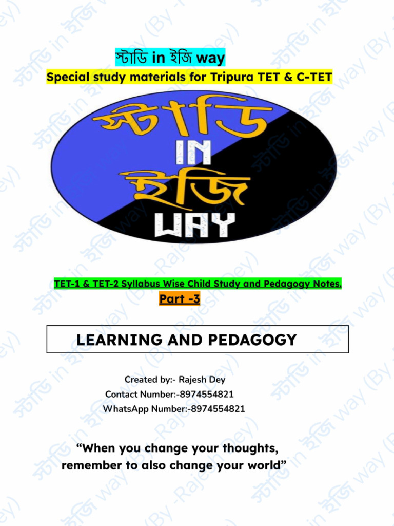 Part-III CDP Created by Rajesh Dey | PDF