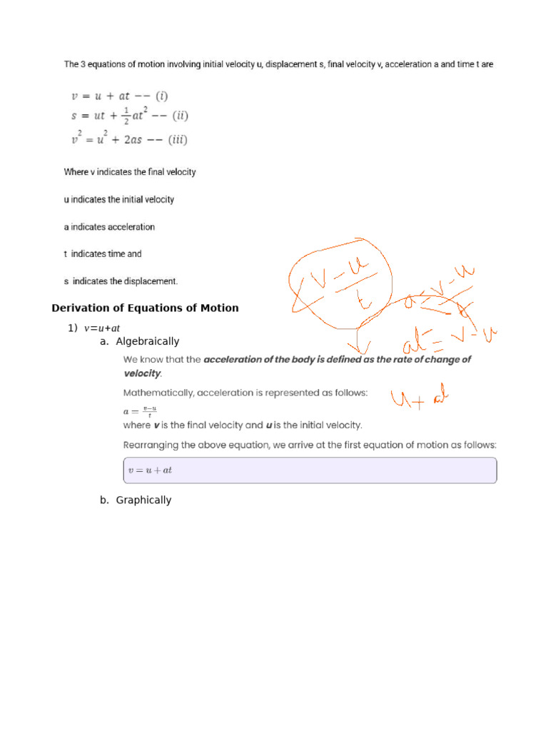 Equations of Motion Derivation Guide | PDF