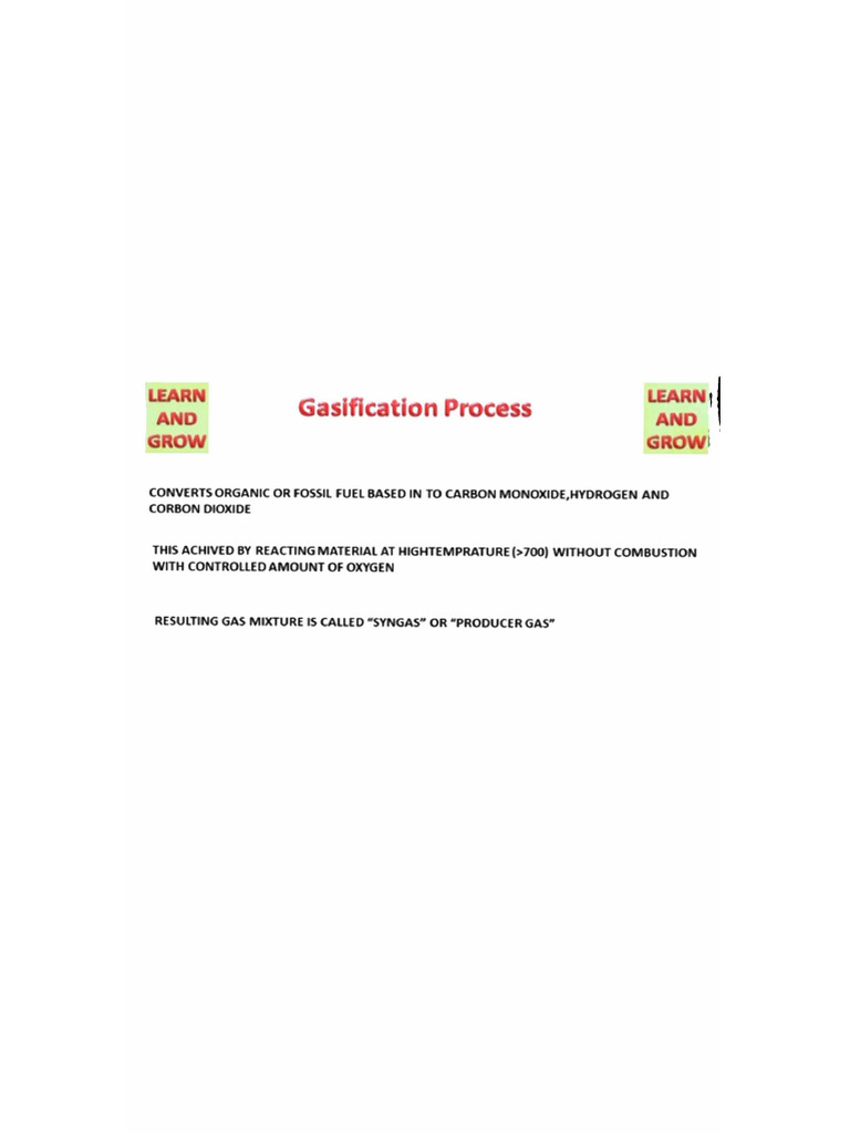 Gasification and Its Types | PDF