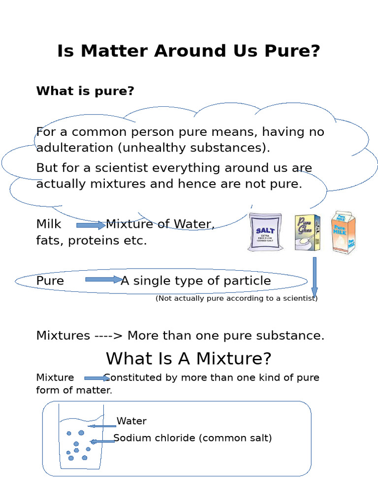 Is Matter Around Us Pure | PDF | Mixture | Solubility
