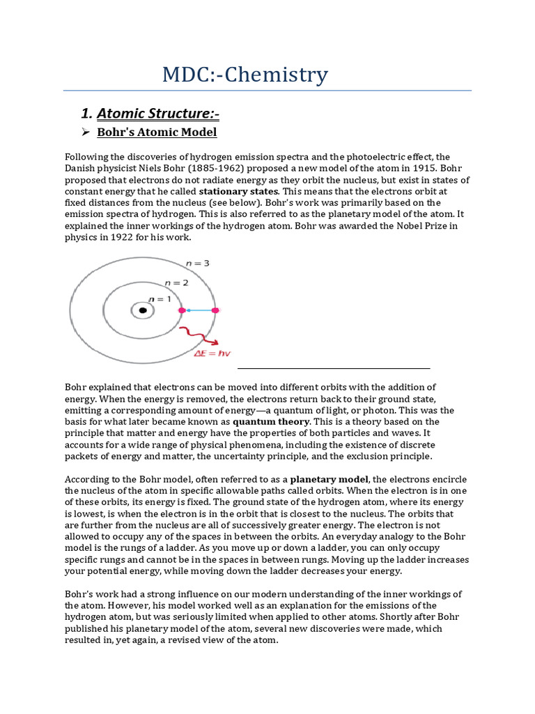 MDC Chemistry Sem 2 | PDF | Energy Level | Electromagnetic Radiation