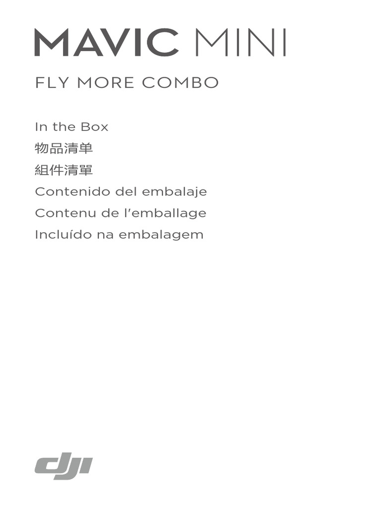 Mavic Mini Fly More Combo in The Box NC | PDF | Electrical Components ...