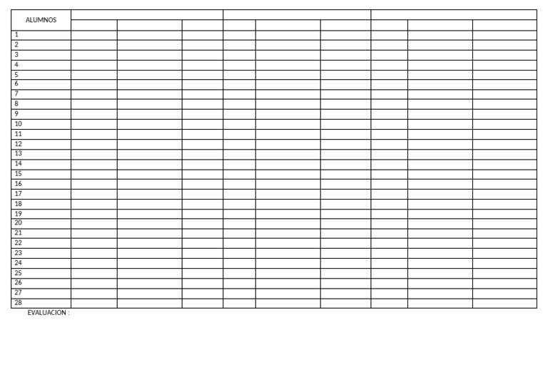 Grilla de Evaluacion | PDF