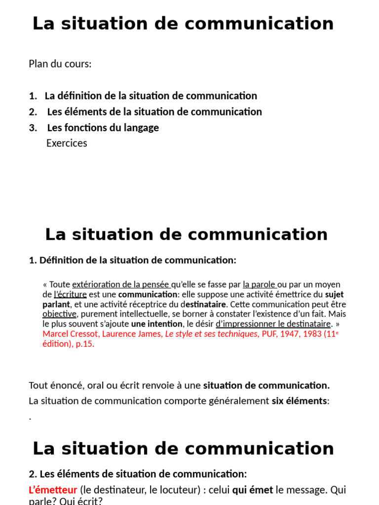 La Situation de Communication | PDF | la communication