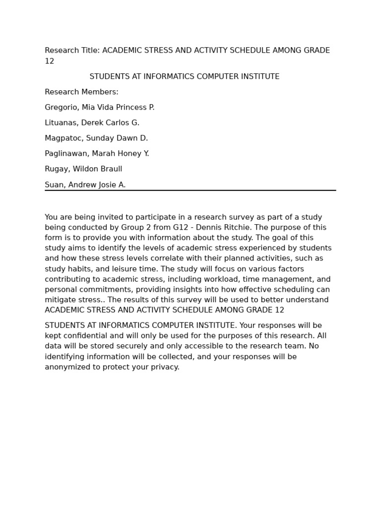 g2 - Practical Research Survey Questionnaire | PDF | Psychology ...