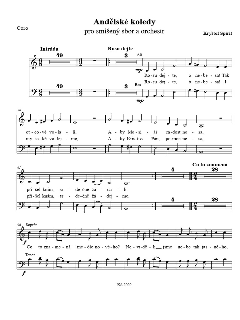 Andělské koledy coro | PDF