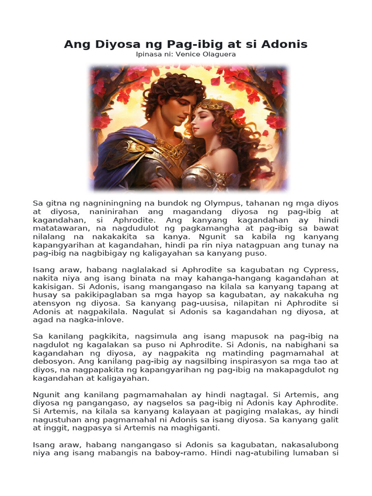 Ang Diyosa NG Pag | PDF