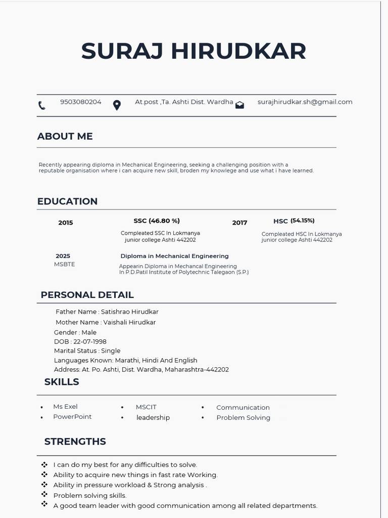 Suraj Hirudkar PDF | PDF