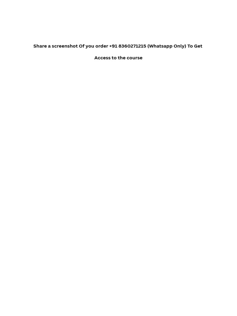 Order Confirmation for Course Access | PDF