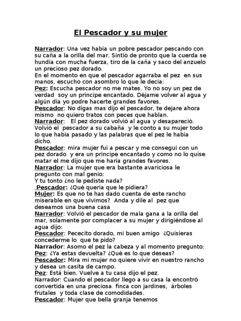 El Pescador y Su Mujer 1 | PDF | Ocio