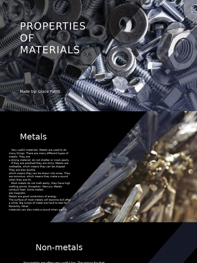 Metals and Non-Metals | PDF | Metals | Alloy