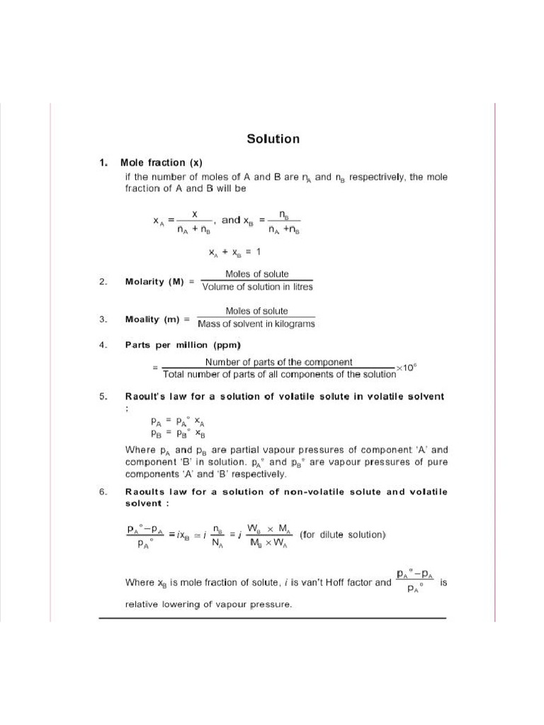 All Formulas of Physical Chemistry | PDF