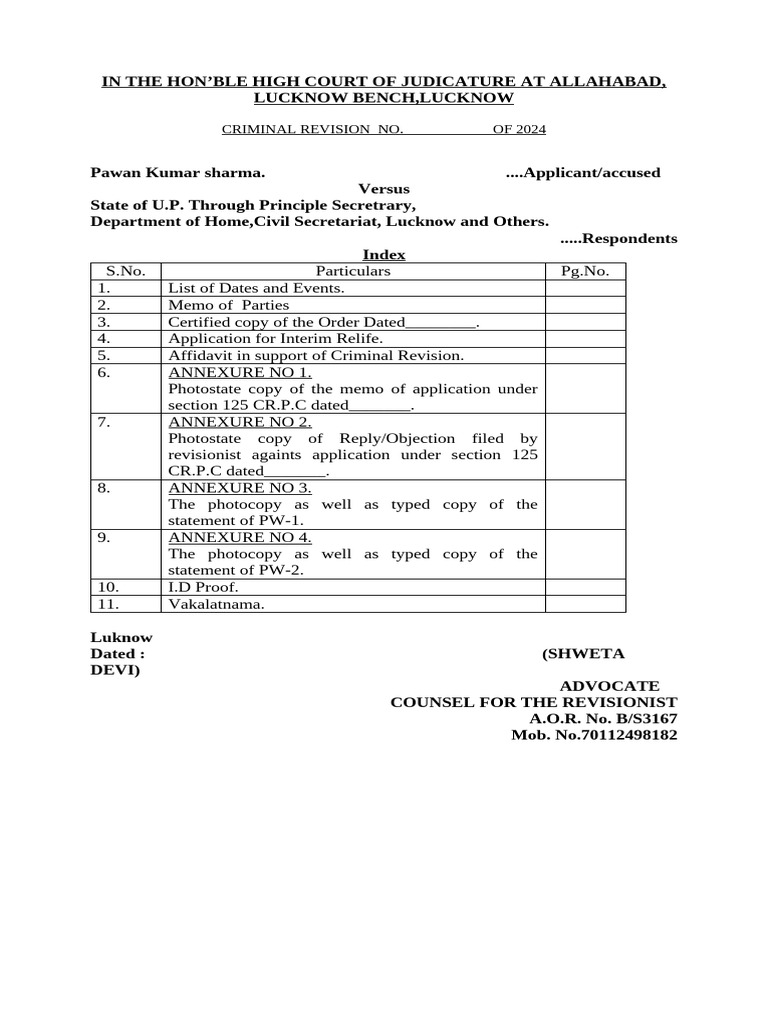 Criminal Revision 125 Pawan Sharma | PDF | Affidavit | Judgment (Law)