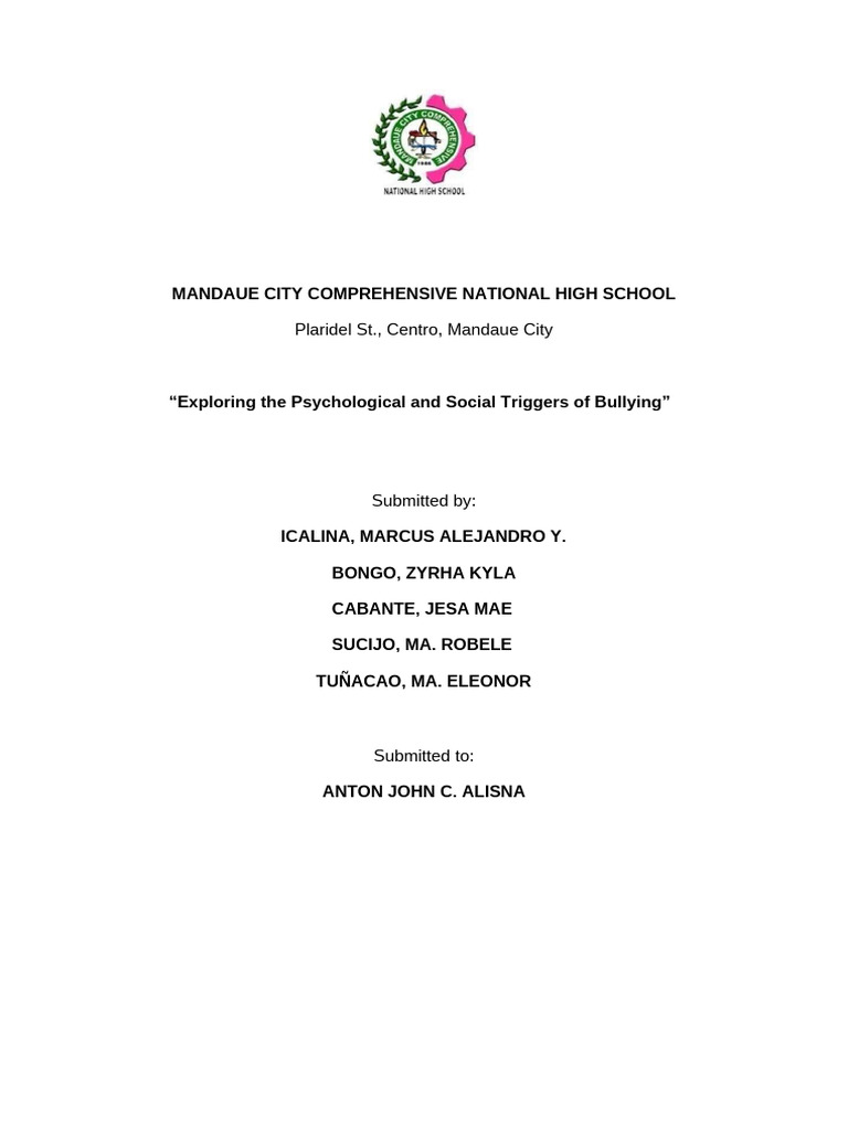 Mga Burikat Ang Theoretical Edita Na | PDF | Bullying | Psychology