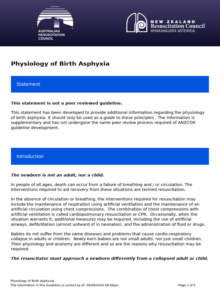 Physiology of Birth Asphyxia 324 | PDF | Cardiopulmonary Resuscitation ...