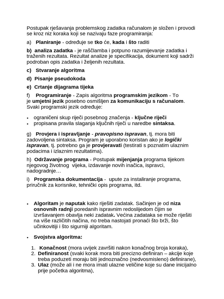 Programiranje Ponavljanje | PDF
