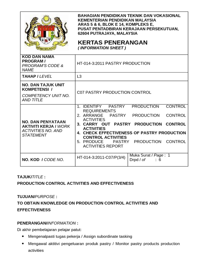 INFORMATION SHEET C07 (Iii) | PDF