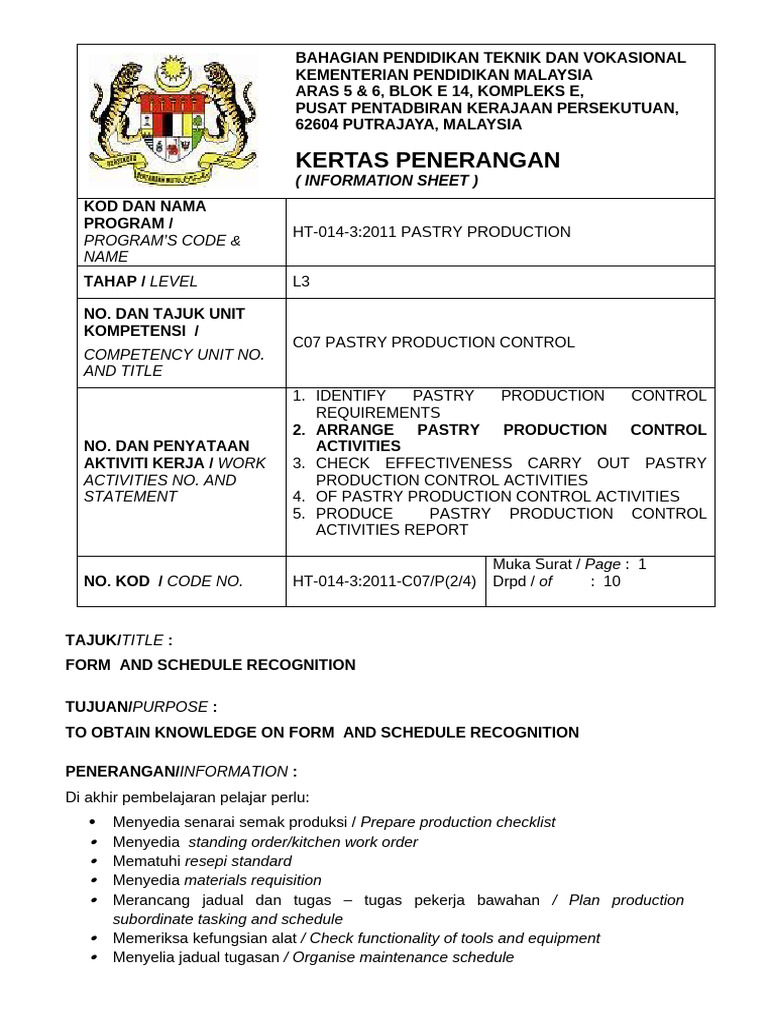 INFORMATION SHEET C07 (Ii) | PDF