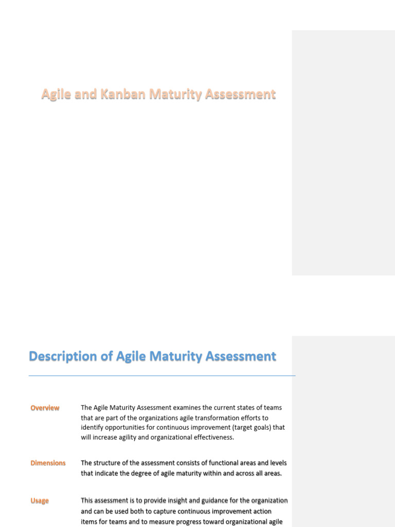 Agile Maturity Assessment Guide | PDF | Agile Software Development ...