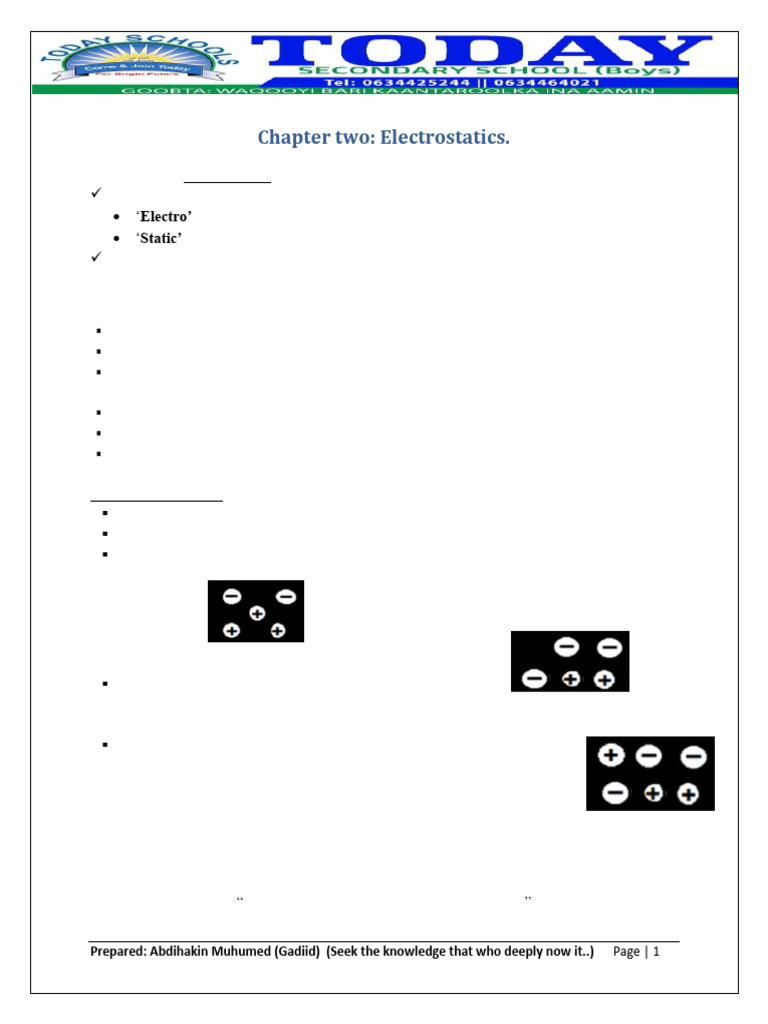 Chapter 2 ELECTROSTATICS | PDF | Capacitor | Capacitance