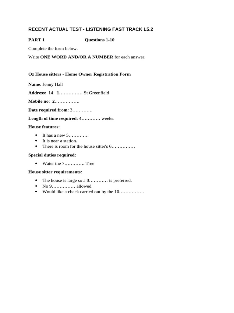 test 2 listening | PDF