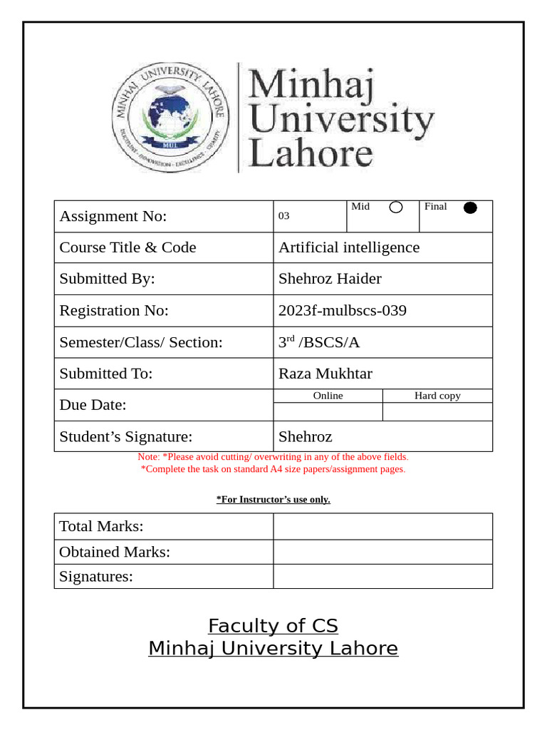 Assignment Title Page | PDF