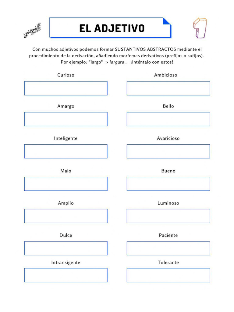 Morfología Del Adjetivo | PDF